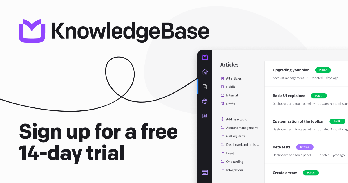 Sign Up free - KnowledgeBase - Knowledge Base Software